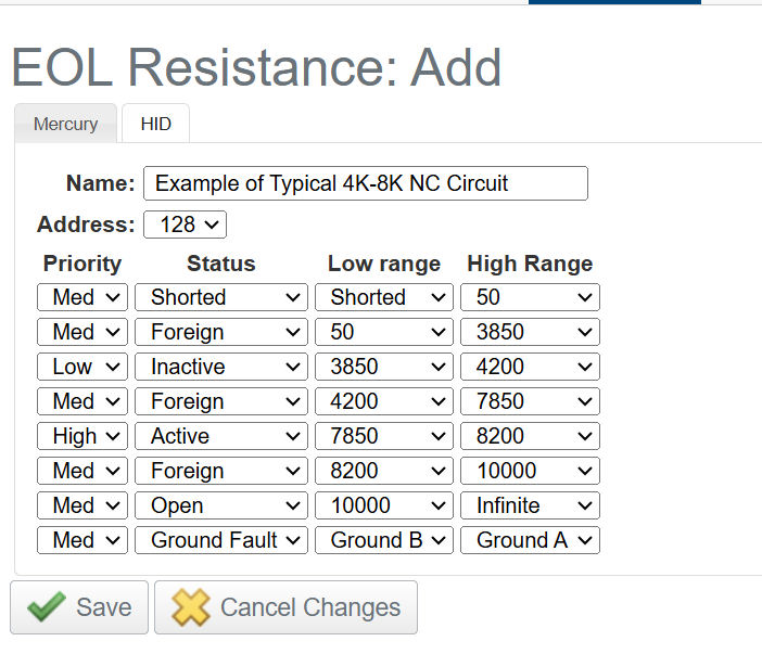 ACM - Custom EOL Resistance Examples
