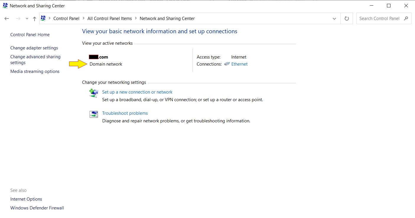 How to Set Windows-based Server NIC Profile to Private or Domain
