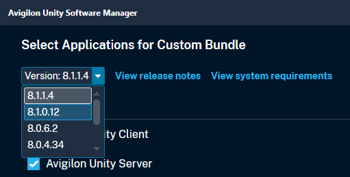 How to download older versions of Avigilon Unity 8