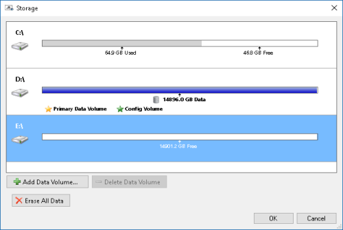 Adding Secondary Data Volume or Extended Storage to the ACC System
