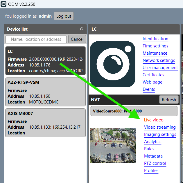 How to get the RTSP stream for an Onvif camera to use in a 3rd Party Player