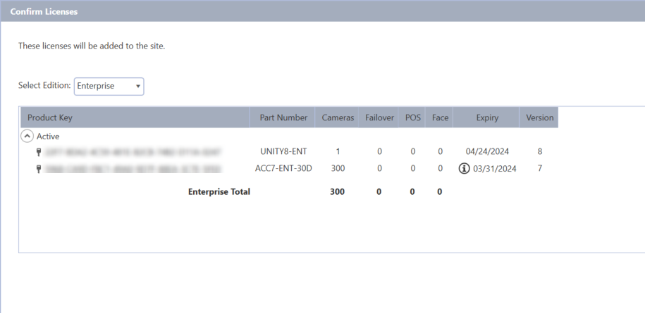What happens if we try to add Unity Licenses to ACC7?