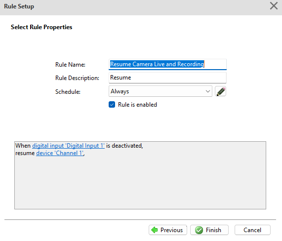 Pause or Stop The Cameras Live And Recording Stream Via Input