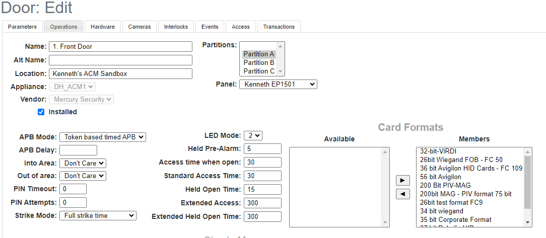 ACM - How to correct Invalid Card Format error