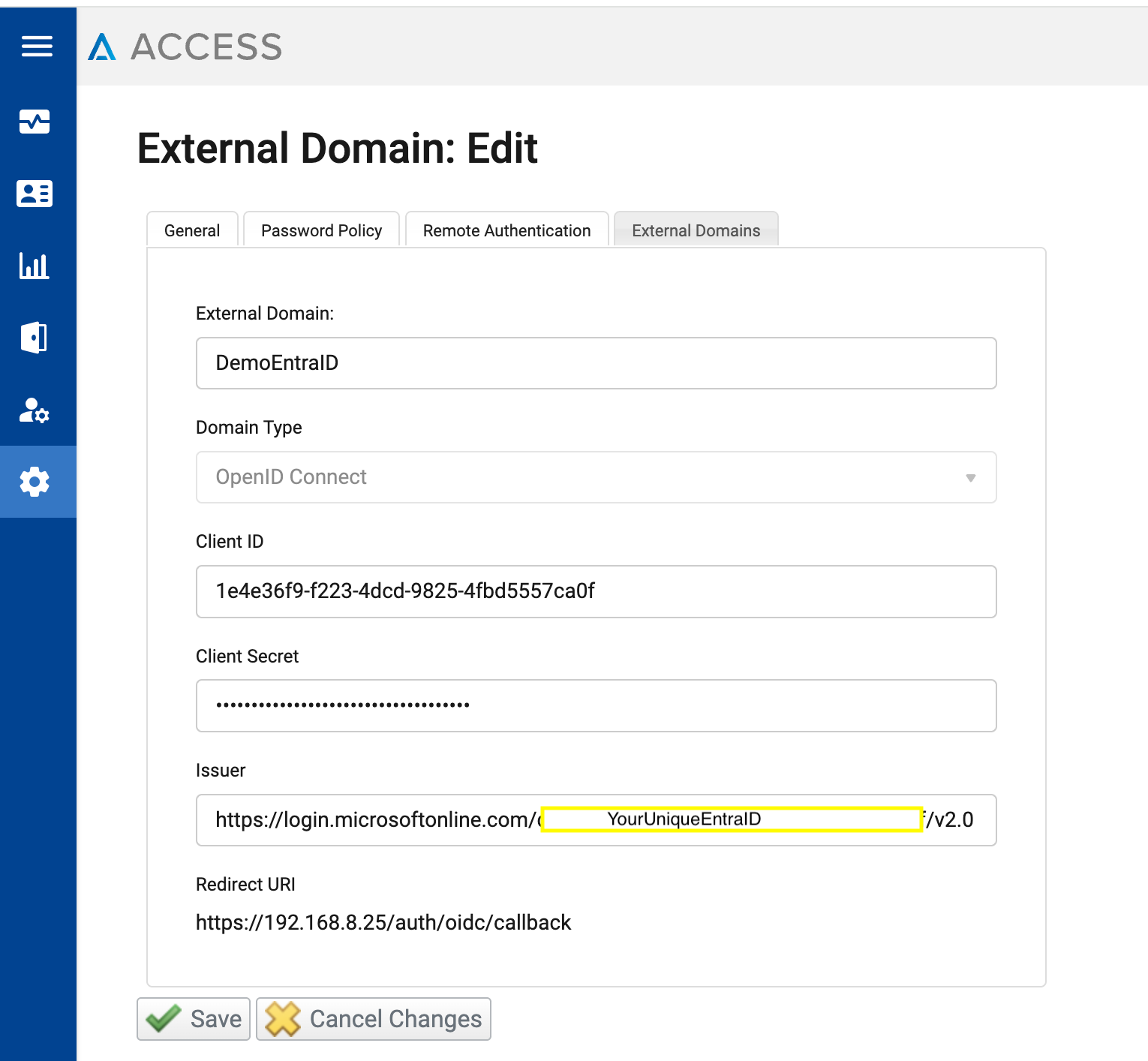 Unity Access [Entra ID SSO] Remote Authentication Setup for OpenID ...