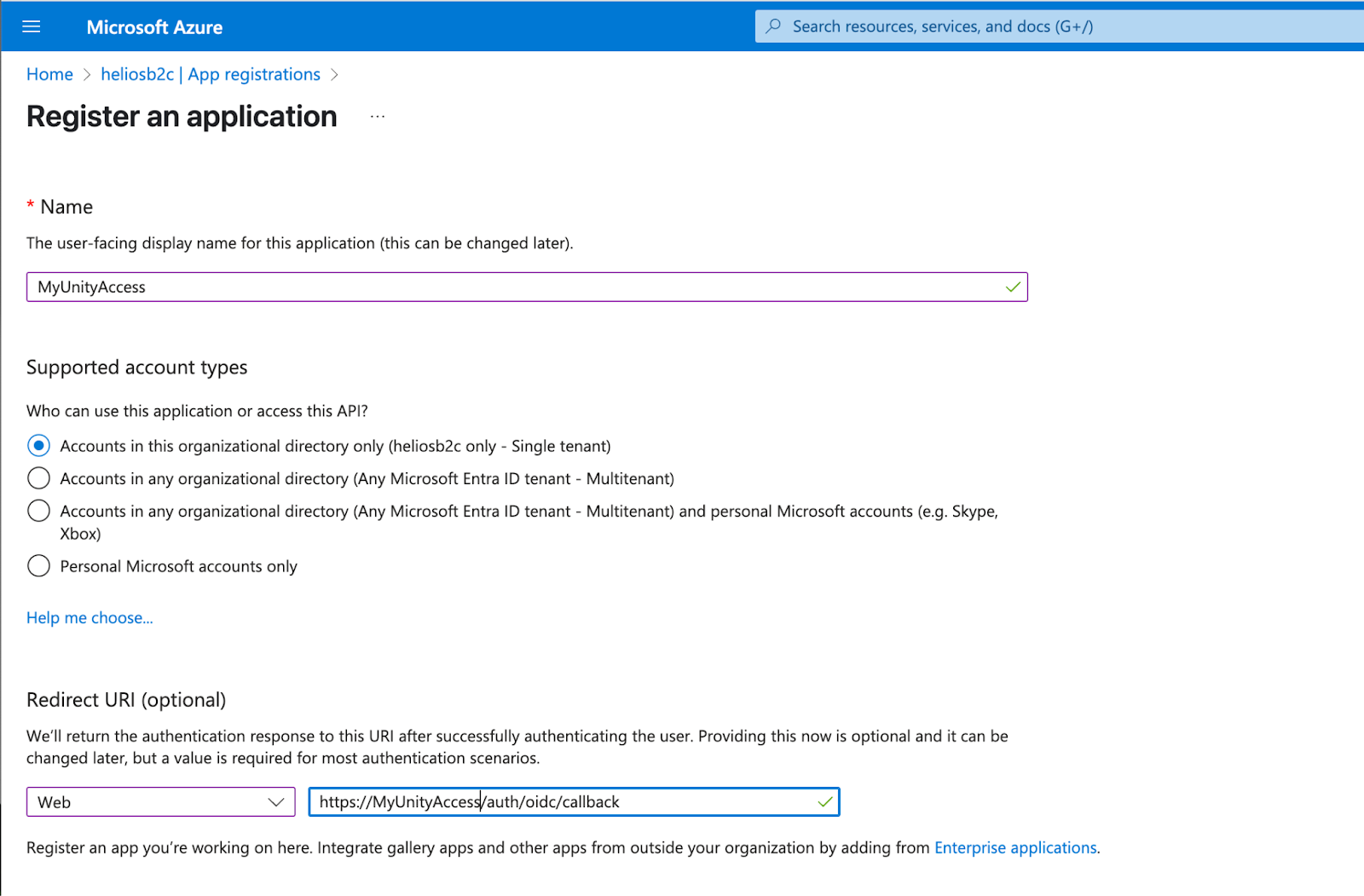 Unity Access [Entra ID SSO] Remote Authentication Setup for OpenID Connect (OIDC)