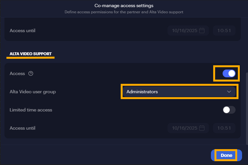 How To Grant Co-Manage Access For Alta Video Support