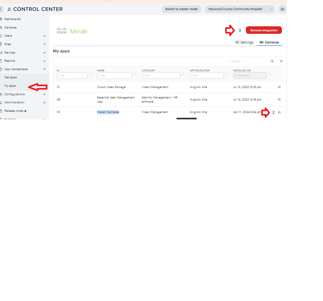 Remove Meraki Integration