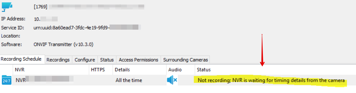 IndigoVision NVR-AS Recording Schedule Error: Not recording; NVR is ...
