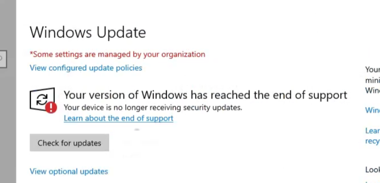 Windows Update: Reached The End Of Support For Windows 10 IoT ...