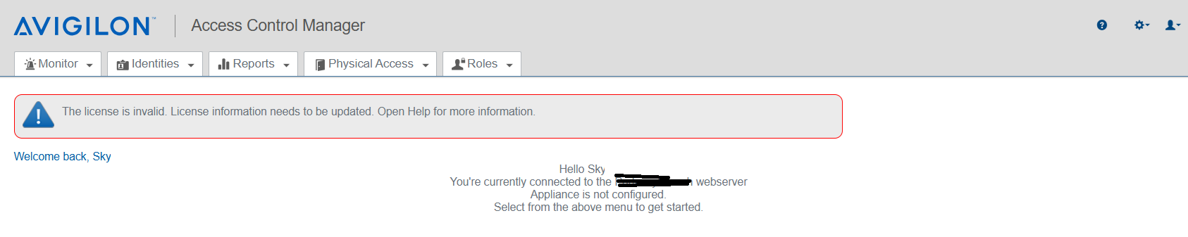 ACM - The license is invalid. License information needs to be updated.